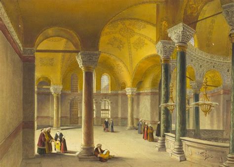 Aya Sofya Mosque Istanbul As Recently Restored By Order Of H M The