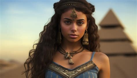 Premium Ai Image The Most Beautiful Teen Egyptian Girl Imaginable Elaborate Ancient Egyptian