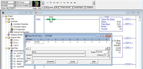 message msg slc 5 05 writing data over ethernet to a micrologix