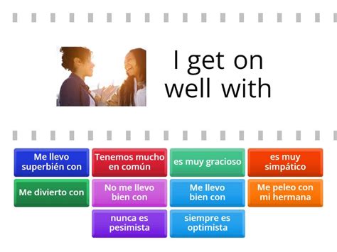 Las Relaciones Vocabulario Find The Match