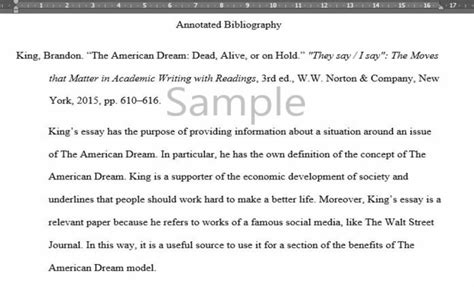 Mla Annotated Bibliography Examples For Credible Sources Wr1ter