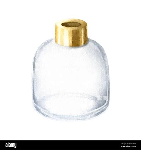 Air Refresher Aroma Diffuser With Essential Oil Hand Drawn Watercolor Isolated Illustration