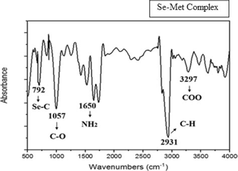Ftir Analysis Of Selenium Methionine Complex Download Scientific Diagram