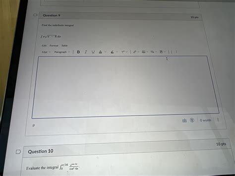 [solved] 9 please find the indefinite integral xx6dx edit