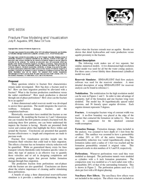 Fracture Flow Modeling And Visualization Pdf Electrical Resistivity