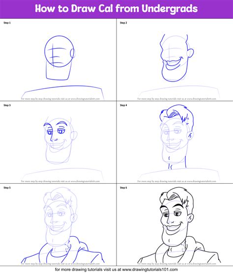How To Draw Cal From Undergrads Printable Step By Step Drawing Sheet
