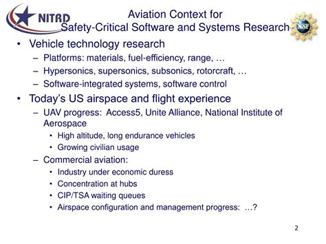 Ppt Systems And Software Research For Safety Critical Aviation Systems Powerpoint Presentation