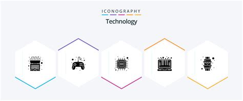 Technology 25 Glyph icon pack including email. device. chip. computer. tech 17568473 Vector Art ...