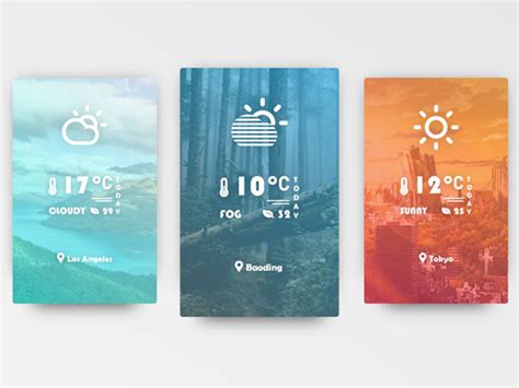 30 Weather Widget Design Inspiration For Ui Designer Smashfreakz