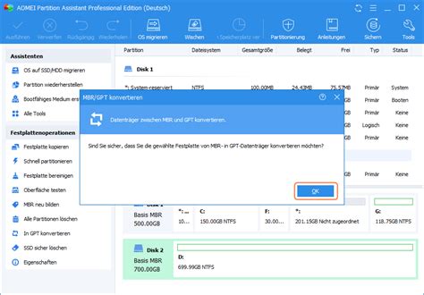 gpt und mbr datenträger zum Ändern der festplattenstil konvertieren