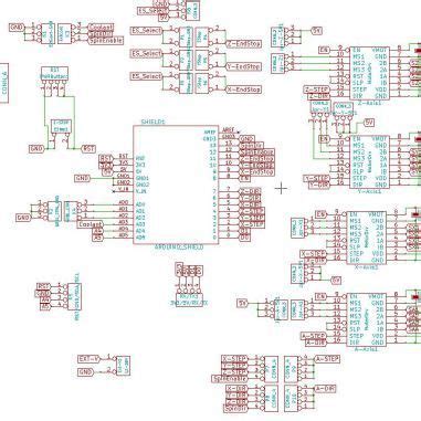Arduino CNC Shield GRBL Compatible G Code Interpreter Schematic
