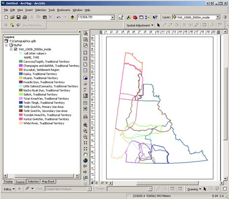 inside buffer with attributes yukon gis