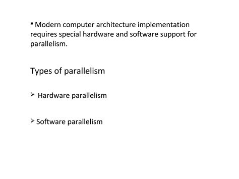 hardware and software parallelism ppt computing technology
