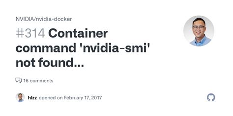 Container Command Nvidia Smi Not Found · Issue 314 · Nvidia