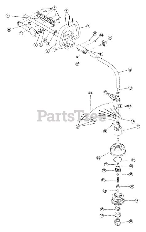 Troy-Bilt TB 25 CS (41ADT25C066) - Troy-Bilt String Trimmer Boom And Trimmer Parts Parts Lookup ...
