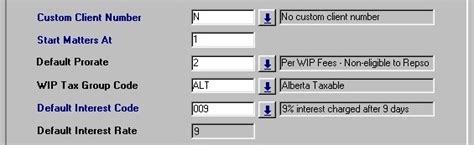 maintain client file parameters