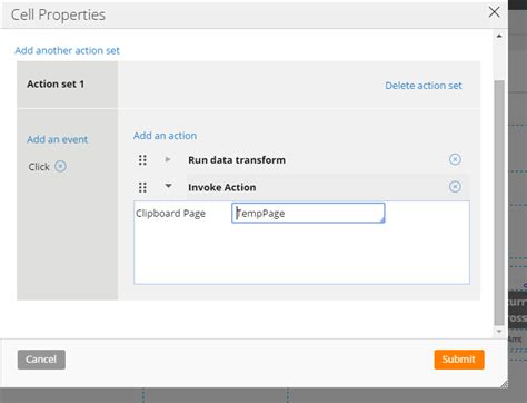 How To Use Invoke Action Which Is Available In Action Set In Sections