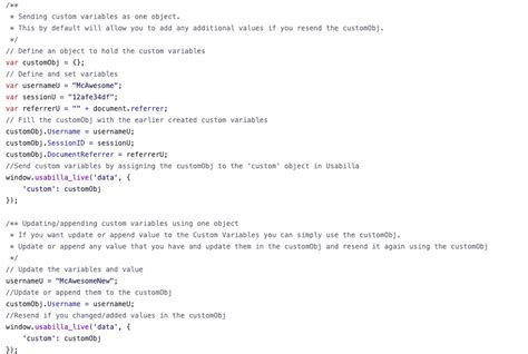 Custom Variables Getfeedback Help