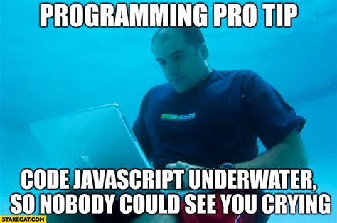 Programming Pro Tip Code Javascript Underwater So Nobody Could See You