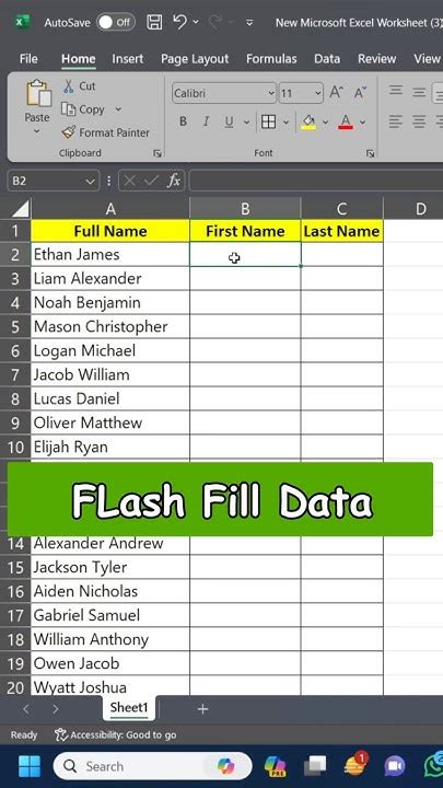 Flash Fill In Excel Exceltech Excel Excelworld Howto Tutorial Command Tips Youtube