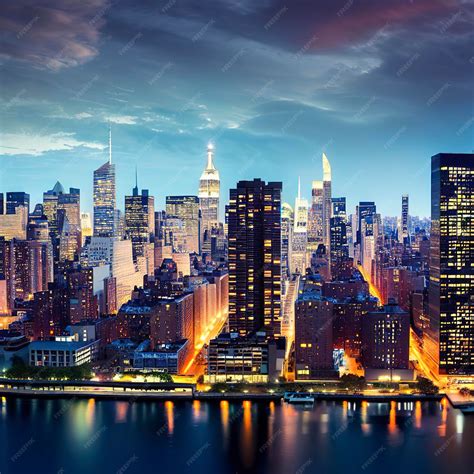 New York Skyline At Night Wallpaper