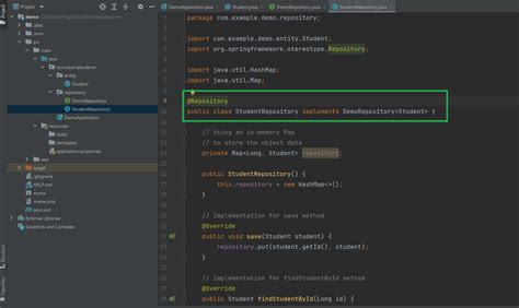 spring boot repository annotation with example geeksforgeeks