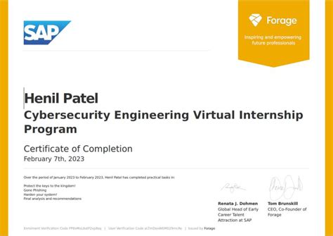 Henil Patel On Linkedin Cybersecurity Forage Sap