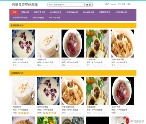 python爬虫 爬取药膳食谱数据 基于食物营养的数据爬取 csdn博客