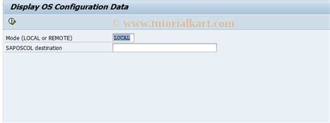 OS02 SAP Tcode Operating System Configuration