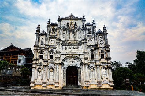 Sanmentang Liu의 Ancestral Hall 고대 건축 사진 무료 다운로드 Lovepik