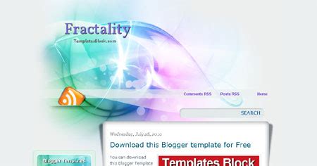 Free Blogger Fractality Sexy Vector Template