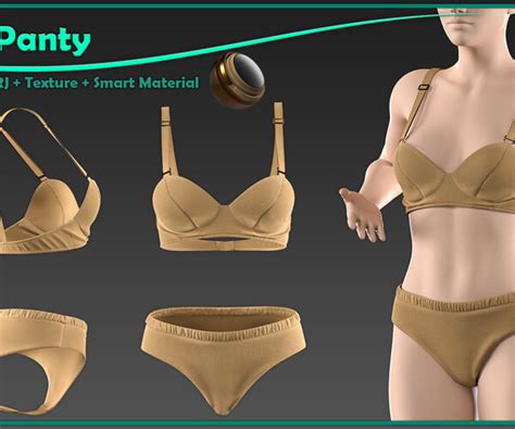 Artstation Bra And Panty With Texture Smart Material Zprjobjfbx