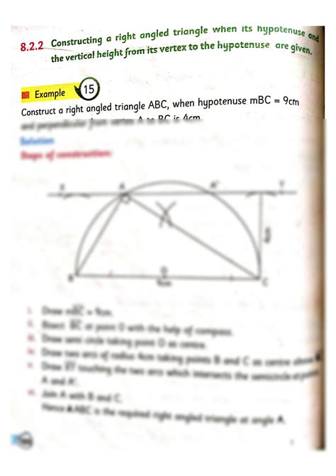 Solution Construction Of Right Angled Triangle When It S Hypotenuse