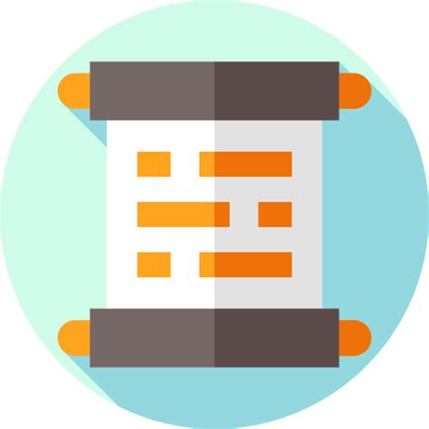 Scroll Flat Circular Flat Icon