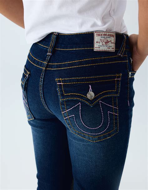 True Religion Joey High Rise Girls Flare Jeans Dark Wash Tillys