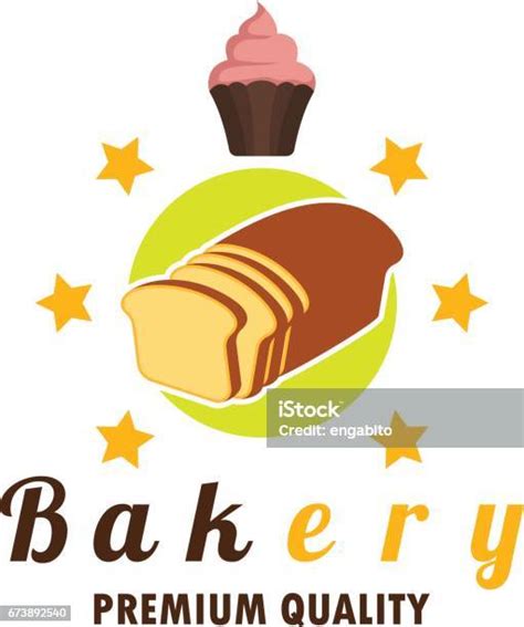 귀하의 슬로건에 대 한 텍스트 공간을 빵집 아이콘 슬로건 벡터 일러스트 레이 션 Sport Set에 대한 스톡 벡터 아트 및