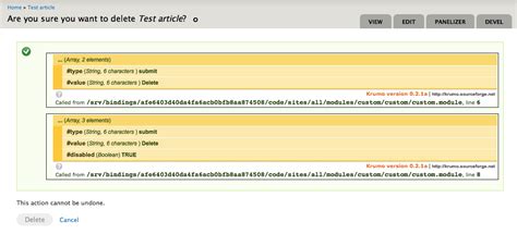 7 How To Disable The Submit Button On A The Delete Page Form
