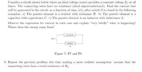 Solved Consider A Circuit Shown Below Where An Ideal Voltage