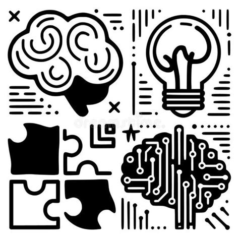 Brain Icon Set Such As Intelligence Creativity Problem Solving Artificial Intelligence