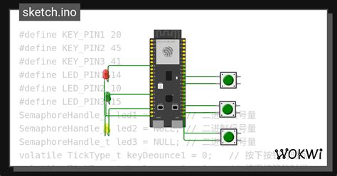 三个小灯 Wokwi Esp32 Stm32 Arduino Simulator
