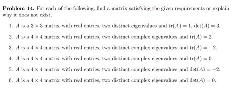 solved problem 14 for cach of the following find a matrix