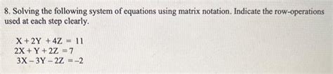 [solved] 8 solving the following system of equations usin