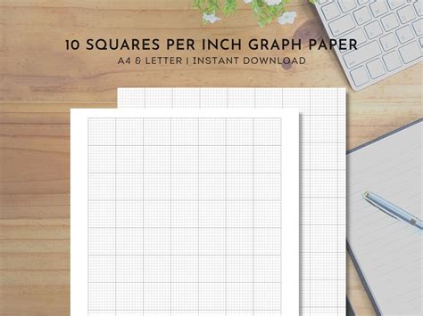 10 Squares Per Inch Printable Graph Paper Printable Pdf 10x10 Graph