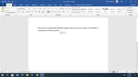 What Is The Anchor Symbol In A Microsoft Word Document