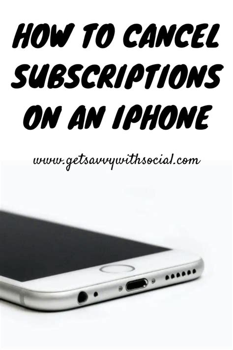 How To Cancel Subscriptions On An IPhone Cancel Subscription Subscription Savvy