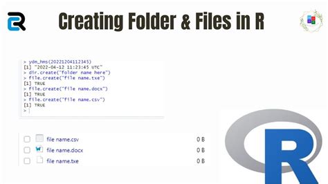 How To Create Folder And Files In R YouTube