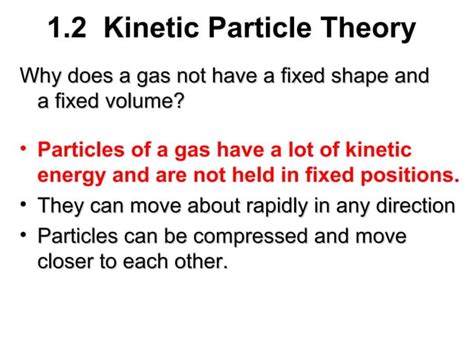 Chapter 1 Kinetic Particle Theory 1 Ppt