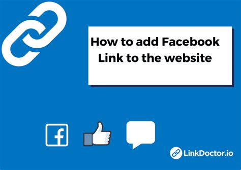 how to add facebook link to website linkdoctor™