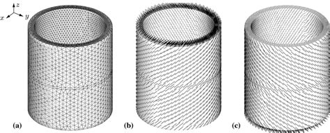 A Finite Element Mesh Of The Idealized Cylindrical Tube With An Initial Download Scientific