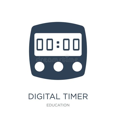 Digital Timer Icon In Trendy Design Style Digital Timer Icon Isolated On White Background Stock